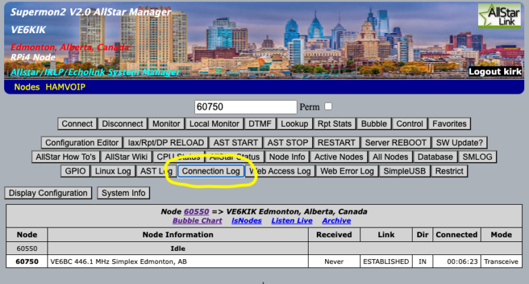 Connection Logging in Supermon (and Supermon2) – Bohica.net